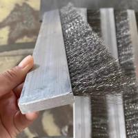 China Industrial Strip Brush 6061 Aluminum Base Stainless Steel Wire 0.08-0.5mm Customizable for sale
