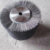 China Customized 0.3mm Stainless Steel Wire Roller Brush For Remove Hard Paint From Metal for sale
