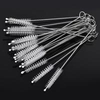 China Nylon Tube Clean Brush Stainless Steel 20mm Diameter Custom Length Laboratory Test Tube Cleaning Tool for sale