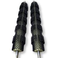 China Industrial Nylon Roller Brush with Shaft for Fruit Cleaning 60-600mm OD Customizable for sale