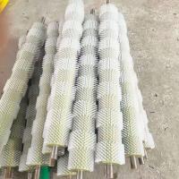 China Industrial Nylon Roller Brush with Shaft for Fruit Cleaning 60-600mm OD Customizable for sale