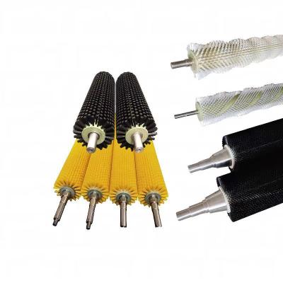 China Customized Nylon Cylindrical Brush Roller for Fruit Vegetable Cleaning Machine 60-600mm OD for sale