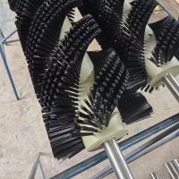 China Custom Spiral Roller Brush High Density Nylon Brush Aluminum Alloy Base 60mm to 600mm OD for Food and Printing Industry for sale