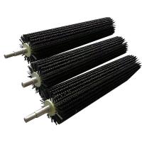 China Industrial Cylindrical Brush Nylon Wire Stainless Steel Shaft 60mm to 600mm OD for Fruit Cleaning Machine for sale
