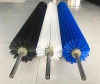 China Industrial Cylindrical Brush Nylon Wire Stainless Steel Shaft 60mm to 600mm OD for Fruit Cleaning Machine for sale