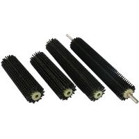 China Industrial Nylon Cylindrical Brush Stainless Shaft Glass Cleaning Brush 60-600mm OD for sale