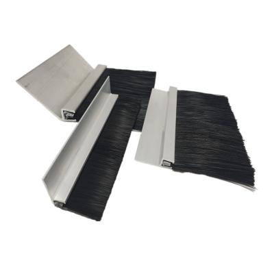 China Customizable Weatherstrip Door Seal Brush Strip with Nylon Bristles 0.1-0.5mm Filament for sale