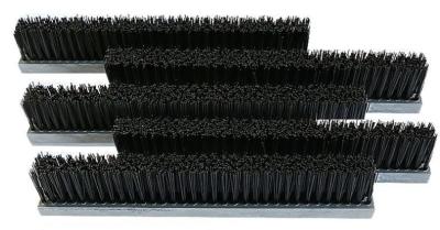 China Customized industrial Flat Lath Strip Wire Row Brush Nylon PP Plastic Plate Brush for sale