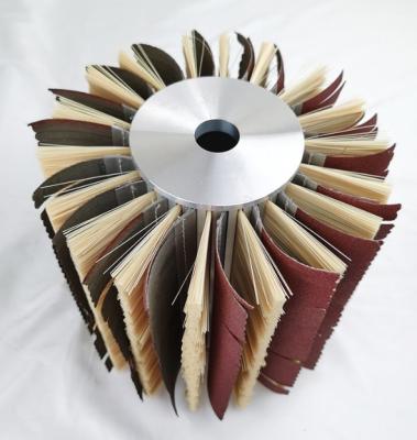 China Grit 150 Sisal Sandpaper Brush Roller for Wood Metal Polishing 180mm OD for sale