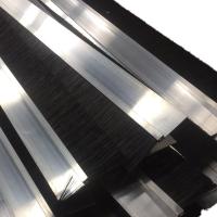 China Customizable Aluminum Alloy Strip Brush Door Seal Weather Stripping 0.1-0.5mm Nylon Bristle for sale