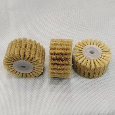 China Custom Sisal Roller Brush for Wood Polishing Waxing Cleaning 100mm for sale