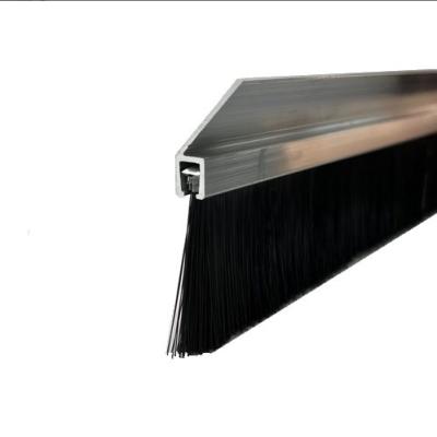 China Aluminum Alloy Weatherstrip Door Seal Brush Strip Nylon Bristle Custom Size for sale