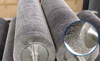 China Customized Industrial Stainless Steel Wire Wrap Roller Brush for Wood Polishing 150mm for sale