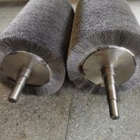 China Customized Industrial Stainless Steel Wire Wrap Roller Brush for Wood Polishing 150mm for sale