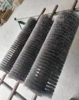 China Custom Stainless Steel Wire Spiral Roller Brush for Polishing Deburring Rust Removal 2pcs MOQ for sale
