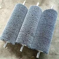 China Custom Nylon Abrasive Wire Roller Brush for Deburring Polishing Grinding 120mm Width for sale