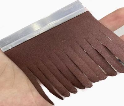China Custom Industrial Alumina Sandpaper Sanding Strip Brush 120 Grit for Wood Metal Deburring for sale