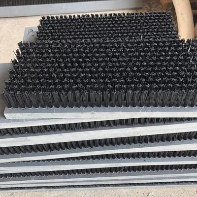 China Custom CNC Machine Plate Brush with PVC Base and Nylon Bristles for sale