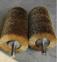 China Industrial Cylindrical Brush Copper Wire Material Roller Brush For Polishing for sale