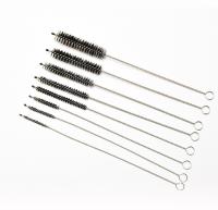 China Custom Size Nylon Tube Brush Stainless Steel Twisted Wire Pipe Cleaning Brush 500 PCS MOQ for sale