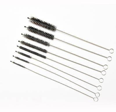China Custom Size Nylon Tube Brush Stainless Steel Twisted Wire Pipe Cleaning Brush 500 PCS MOQ for sale