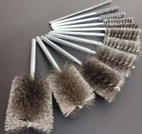 China Custom Tube Brush Stainless Steel Nylon Copper Wire Abrasive Wire Wound Cleaning Pipe Brush 500 PCS MOQ for sale