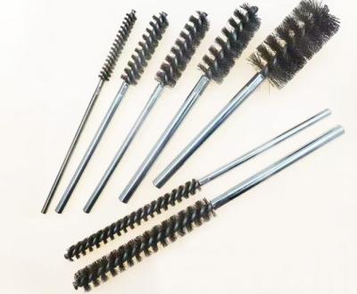 China Custom Tube Brush Stainless Steel Nylon Copper Wire Abrasive Wire Wound Cleaning Pipe Brush 500 PCS MOQ for sale
