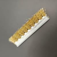 China Custom Double Band Strip Brush Brass Wire Metal Backing Cleaning Descaling Industrial Strip Brush for sale