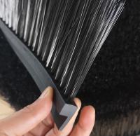 China Industrial Brush Strip H-Shape Nylon Bristle Rubber Base Custom Size for Seal for sale