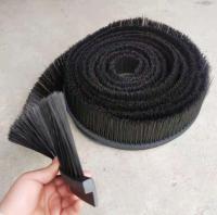 China Industrial Brush Strip H-Shape Nylon Bristle Rubber Base Custom Size for Seal for sale