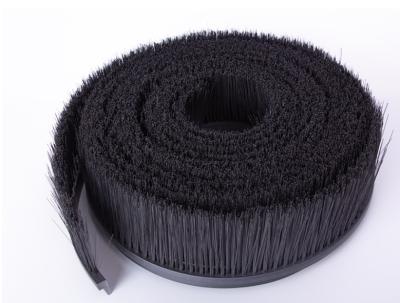 China Industrial Custom Brush Strip Seal Brush Nylon Bristle 30-200mm Length Rubber Base for sale