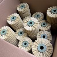 China Tampico Sisal Roller Brush for Metal Wood Polishing Custom Size Industrial Cylinder for sale