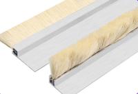 China Industrial Custom Strip Brush Wool Bristle Aluminum Alloy Bracket 5m Length Dust Seal Cleaning for sale