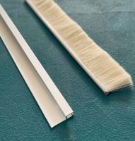 China Industrial Custom Strip Brush Wool Bristle Aluminum Alloy Bracket 5m Length Dust Seal Cleaning for sale