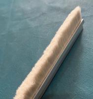 China Industrial Custom Strip Brush Wool Bristle Aluminum Alloy Bracket 5m Length Dust Seal Cleaning for sale