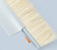 China Industrial Custom Strip Brush Wool Bristle Aluminum Alloy Bracket 5m Length Dust Seal Cleaning for sale