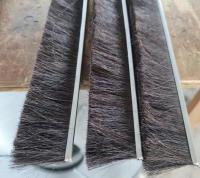 China Industrial Custom Horse Hair Strip Brush Cleaning Brush Strip Metal Base Door Sweep Brush 5 Meters for sale