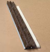 China Industrial Custom Horse Hair Strip Brush Cleaning Brush Strip Metal Base Door Sweep Brush 5 Meters for sale