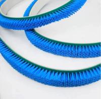 China Custom Industrial Nylon Bristle Conveyor Belt Brush for Mechanical Support and Conveying 100m MOQ for sale