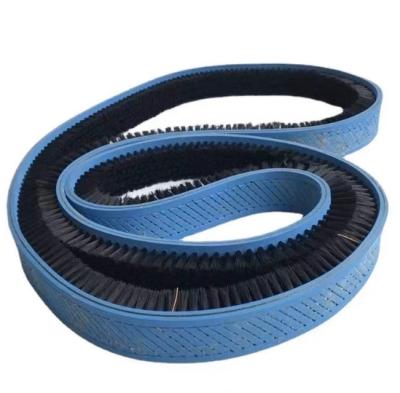 China Industrial Custom Belt Brush Nylon PP Bristle Cleaning Conveyor Belt Brush 100m MOQ for sale
