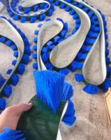 China Industrial Custom Belt Brush Nylon PP Bristle Cleaning Conveyor Belt Brush 100m MOQ for sale