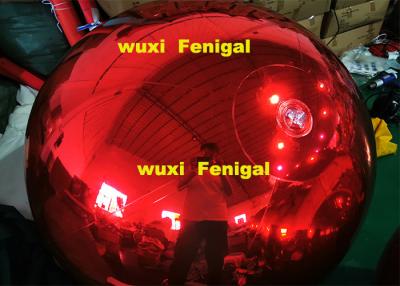 China 6.5ft Inflatable Mirror Balloon Chtistmas Decoration Red Green Golden for sale