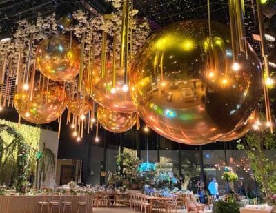 China 1m 2m 3m 4m 5m Hanging Inflatable Balloon Decoration Mirror Blow Up Christmas for sale