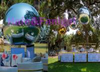 China 6.5ft Inflatable Mirror Balloon Christmas Decoration Red Green Golden Material Pvc for sale