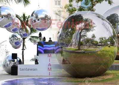 China Atmosphere Sensing Inflatable Mirror Balloon PVC 2m Diameter For Christmas for sale