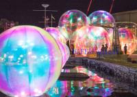China Iridescent Inflatable Mirror Ball Advertising Commercial Grade Airtight PVC 5m for sale