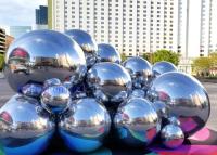 China Decoration Colorful PVC Inflatable Reflective Ball Christmas Mirror Sphere 3m 700w for sale
