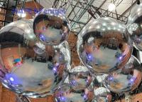 China Decorative Inflatable Mirror Ball Silver Event Decoration 5m For Outdoor Use for sale