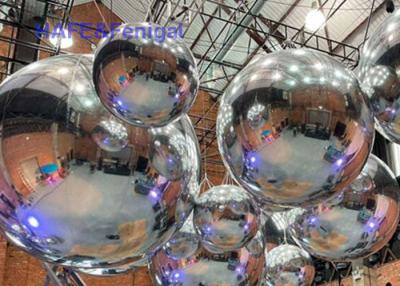 China Decorative Inflatable Mirror Ball Silver Event Decoration 5m For Outdoor Use for sale