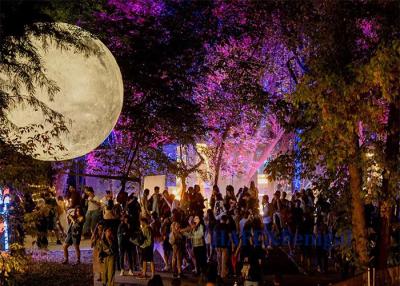 China Park Yard Illumination Moon Balloon Grounding AC 230V For Festival Decoration for sale